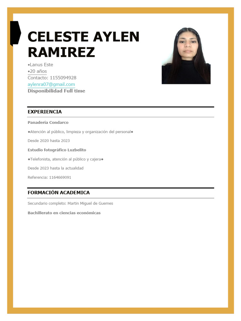 Aylen Ramirez - cv-1.pdf - 20241127 - 182825 - 0000 | PDF