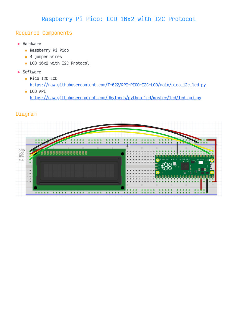 03 - RPi Pico_ LCD 16x2 I2C Interface | PDF