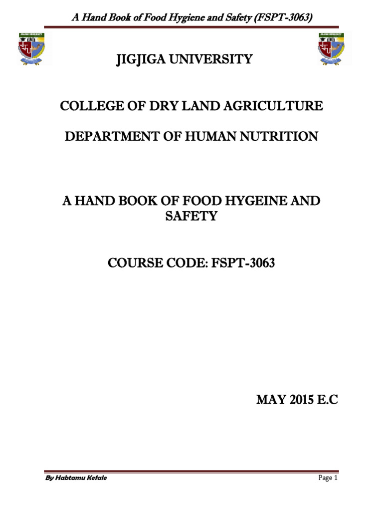 Food Hygeine and Safety Notes For Exit Exam | PDF | Foodborne Illness ...