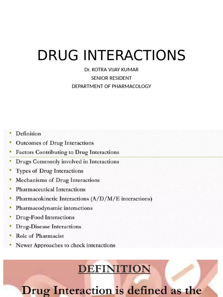 Drug Interactions Class | PDF | Nonsteroidal Anti Inflammatory Drug ...