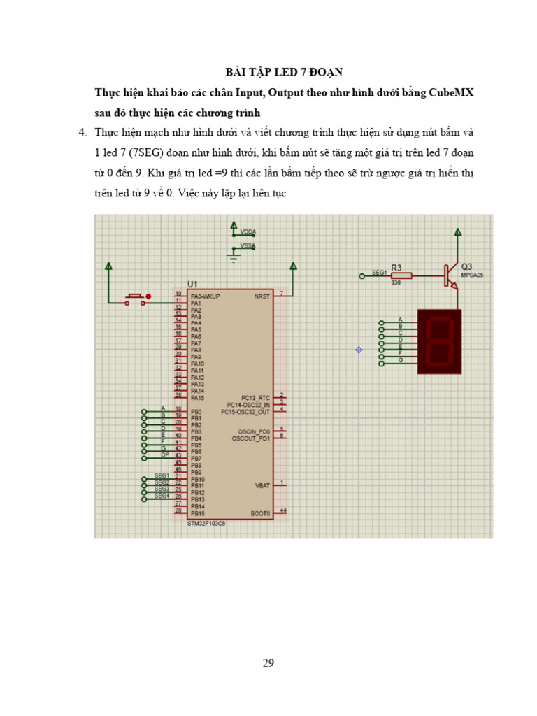 Pnu-Cr63 - TH Rtos STM32F1 - Bai 2 - Led 7 | PDF