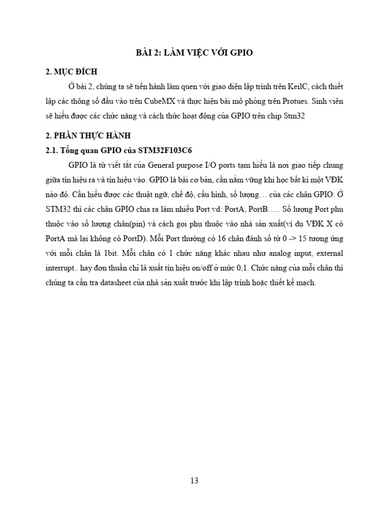 2. PNU-CR63_TH RTOS STM32F1_BAI 2 GPIO | PDF