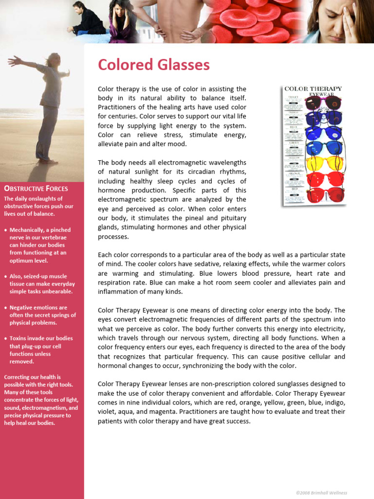 Colored Glasses | PDF | Color | Chakra