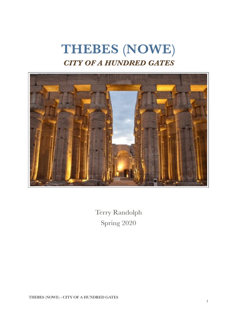 Thebes Nowe African History | PDF | Thebes