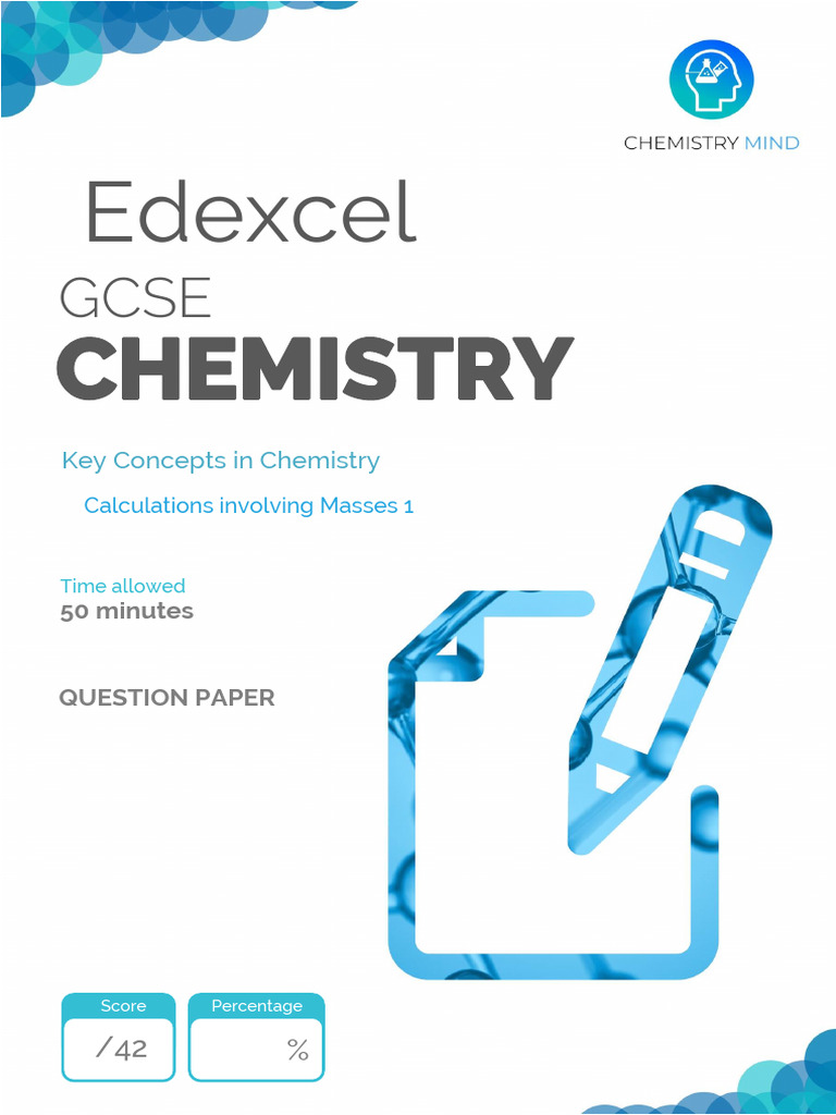 Calculations involving Masses 1 QP | PDF | Iodine | Chlorine