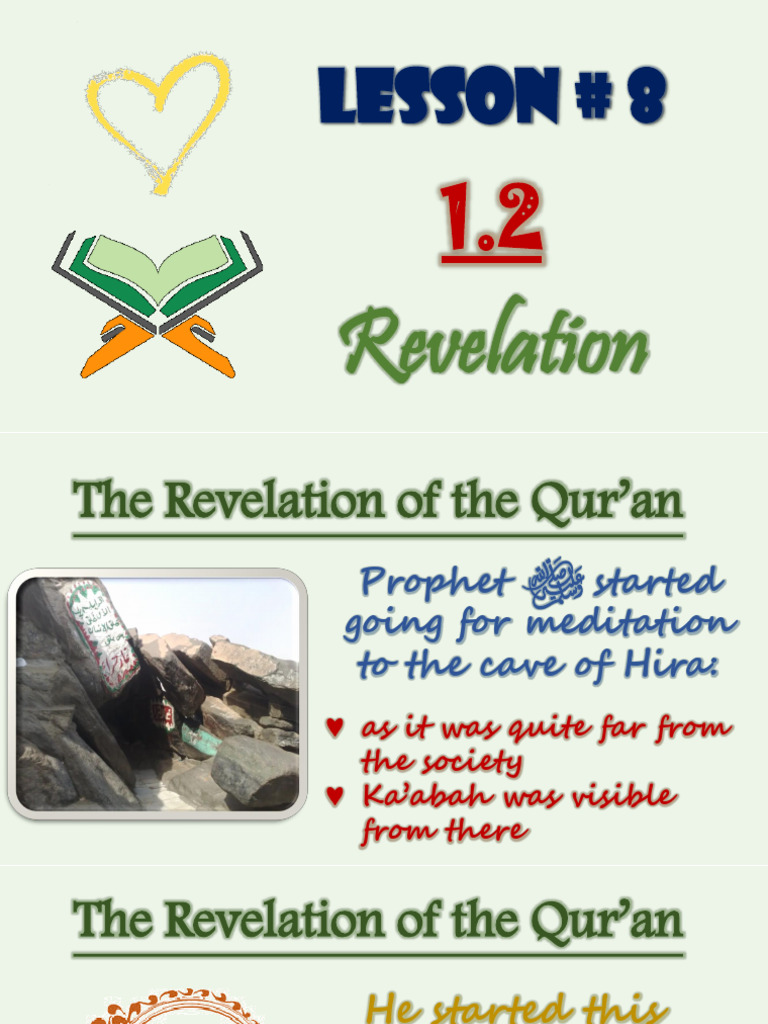 1.2 Revelation of Quran Lesson 8 | PDF | Muhammad | Abrahamic Religions