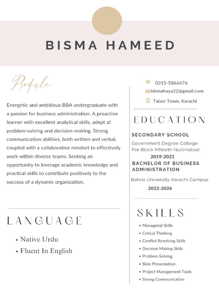 Resume Templete | PDF