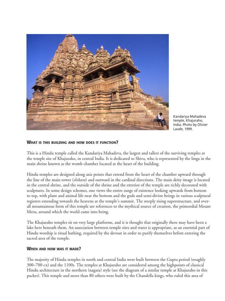 Kandariya Mahadeva Photo | PDF | Temple | Indian Religions