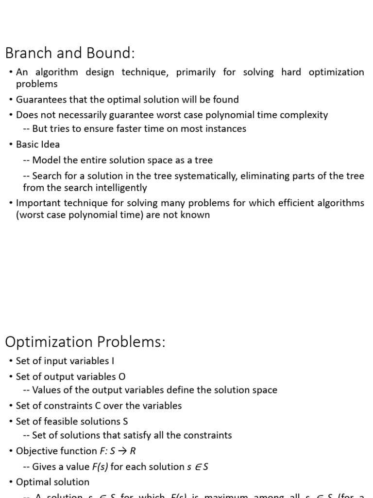Branch and Bound & Backtracking | PDF | Mathematical Optimization | Applied Mathematics