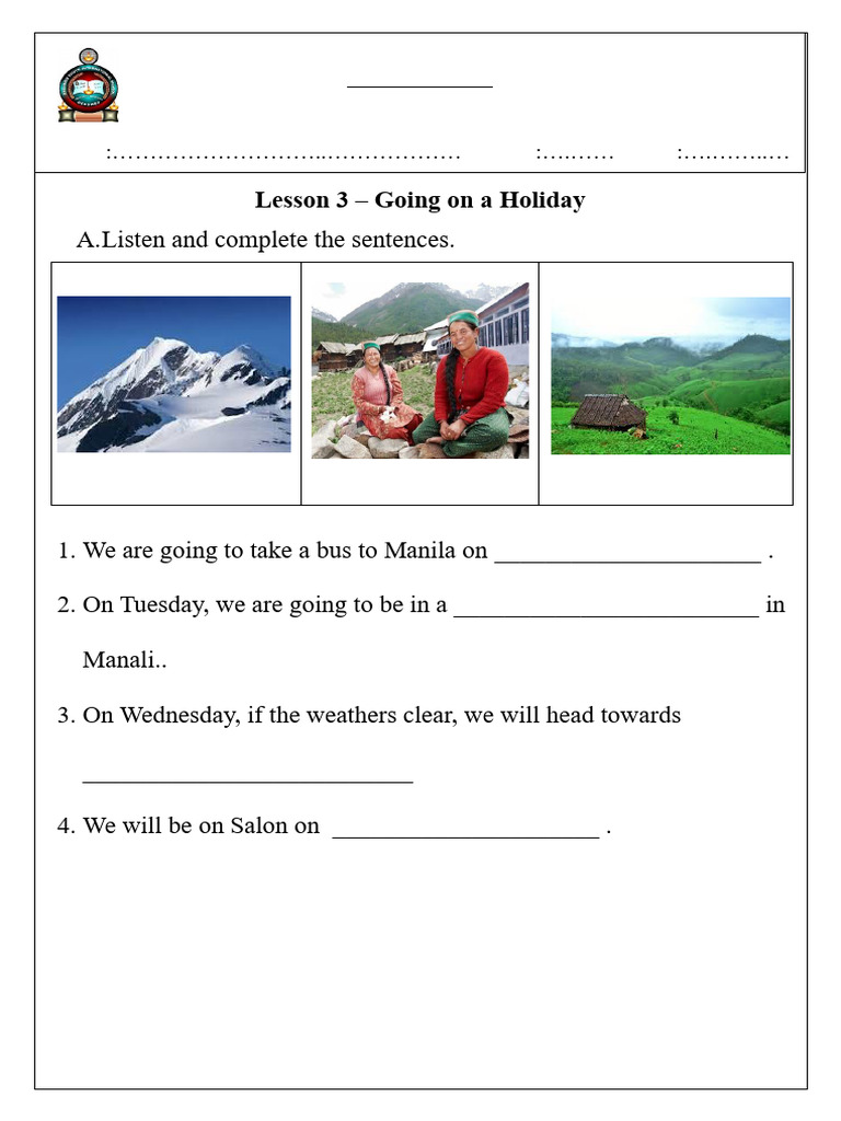 Listening new Lessons NSIS Lower Section Grade 4 week 7 Unit 3 | PDF