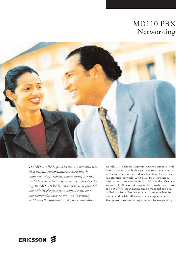 MD110 PBX: Advanced Networking Solutions | PDF | Computer Network ...