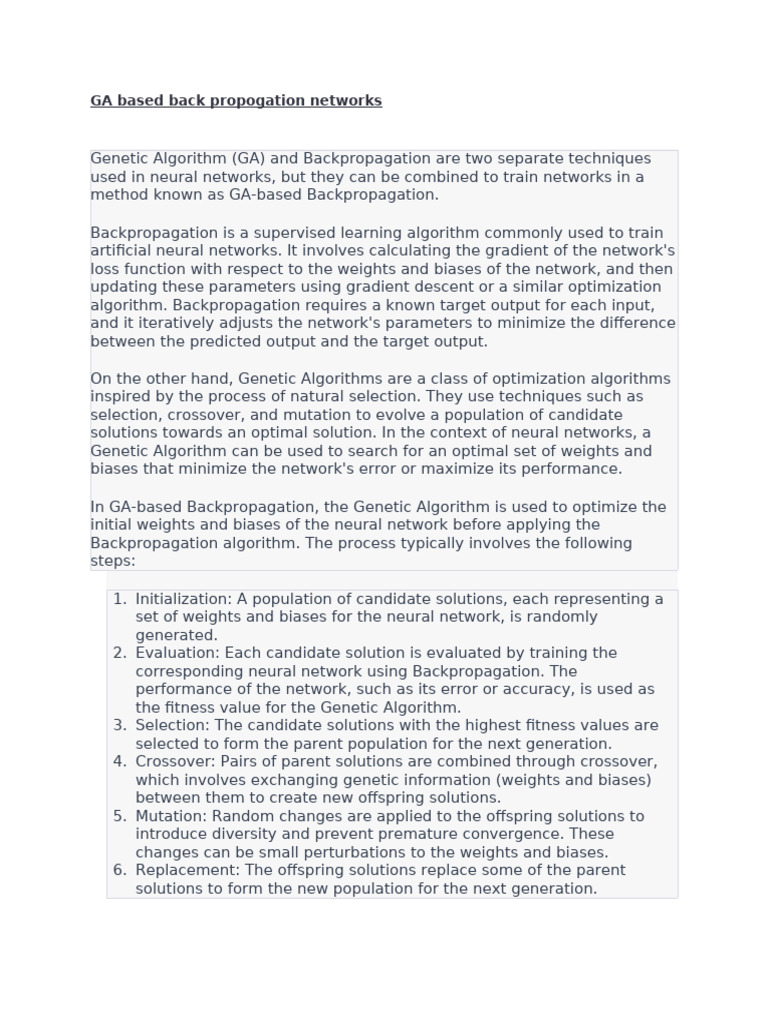GA Based Back Propogation Networks | PDF | Artificial Neural Network ...