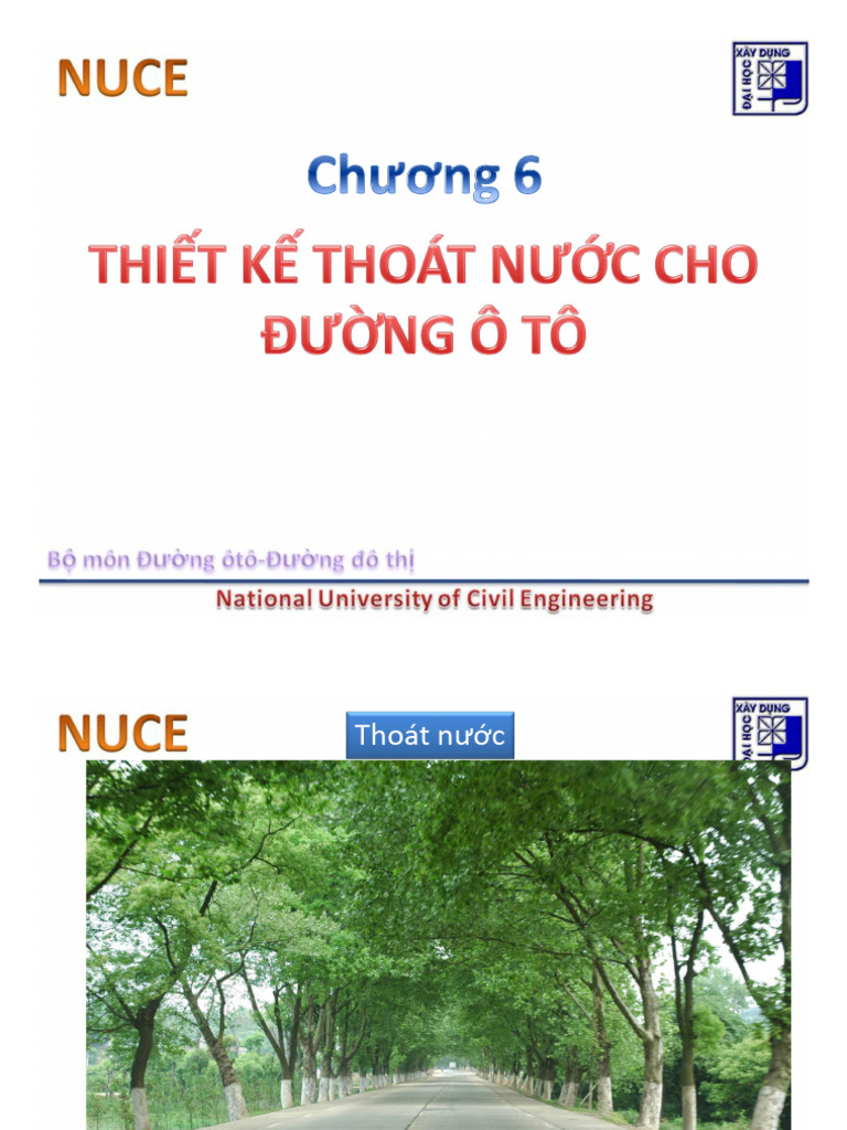 chuong6 xac dịnh khau do cong trinh thoat nuoc duong oto | PDF