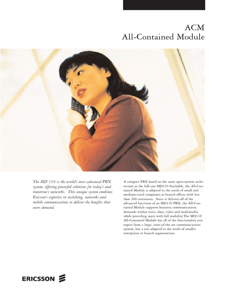 Ericsson MD110 All Contained Module | PDF | Telephone | Computing