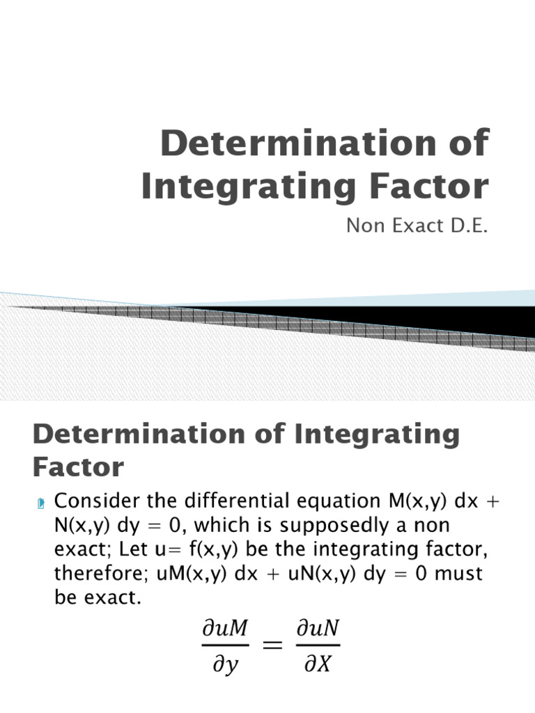 Determination of Integrating Factor | PDF