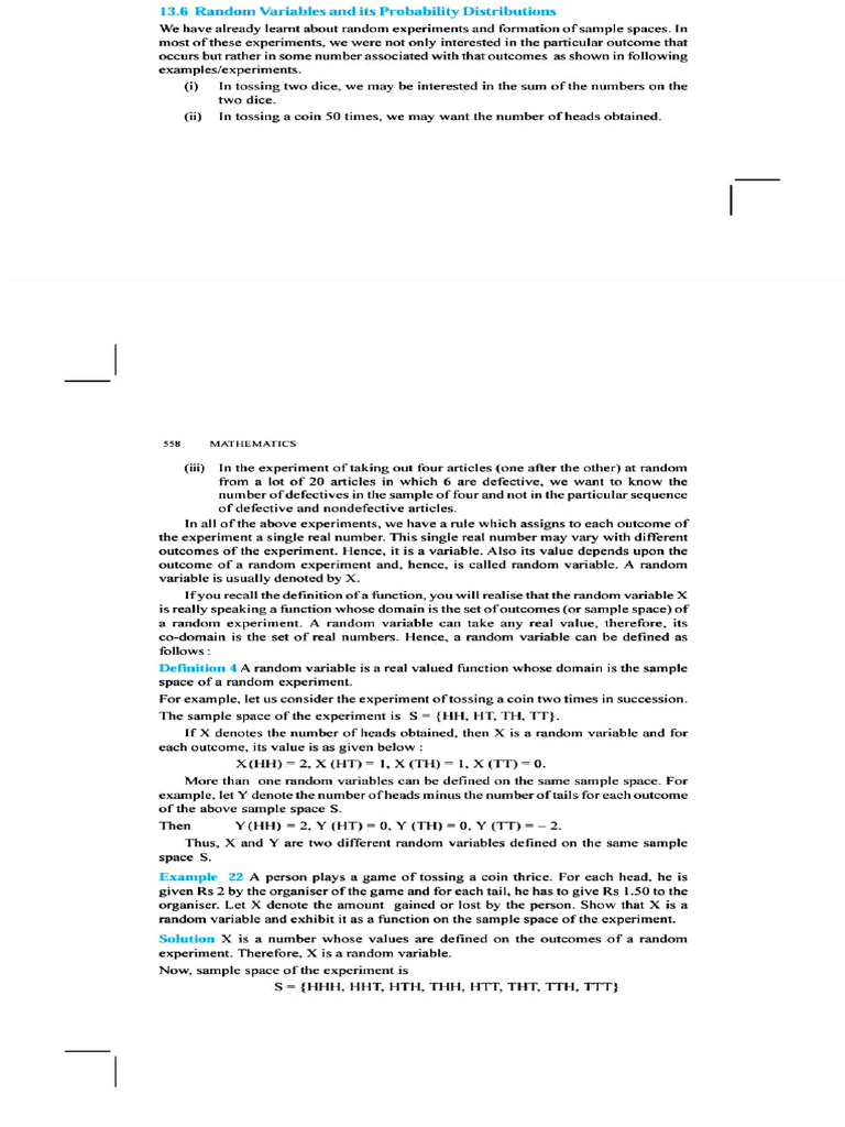 PROBABILITY Random Variable and Probability Distribution | PDF | Random Variable | Randomness