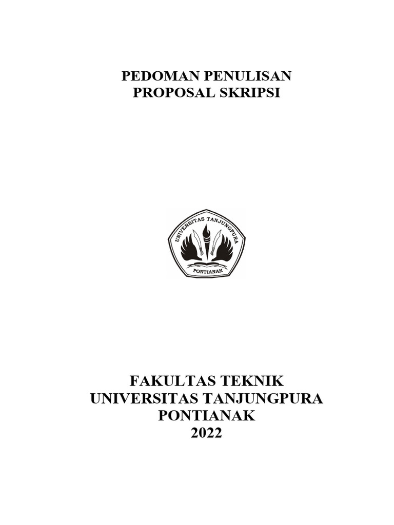 Pedoman Proposal Skripsi Fakultas Teknik | PDF