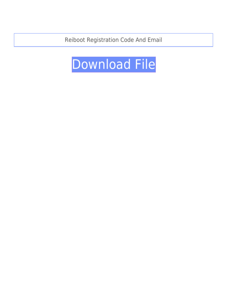 Reiboot Registration Code Guide | PDF