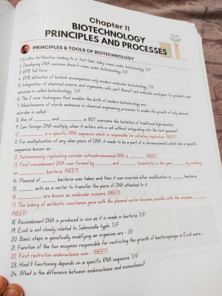 Biotechnology - Principles & Processes | PDF | Vector (Molecular ...