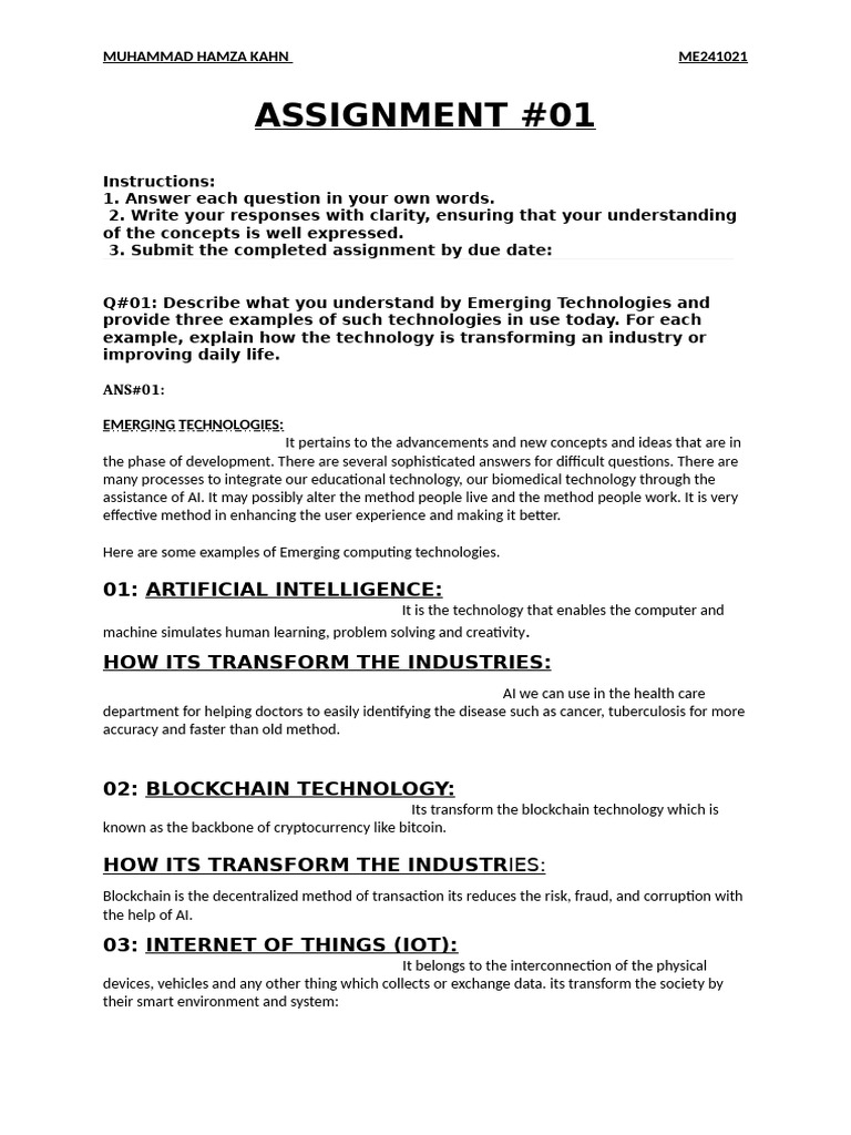 Muhammad Hamza Khan | PDF | Operating System | Artificial Intelligence