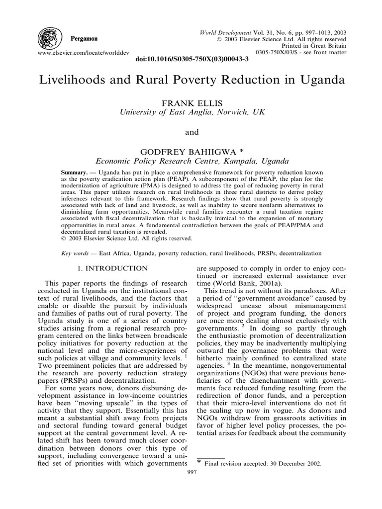 Livelihoods_and_Rural_Poverty_Reduction | PDF | Poverty | Poverty & Homelessness