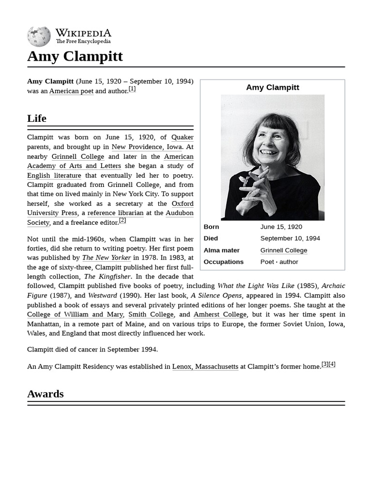 Amy_Clampitt | PDF | Poetry