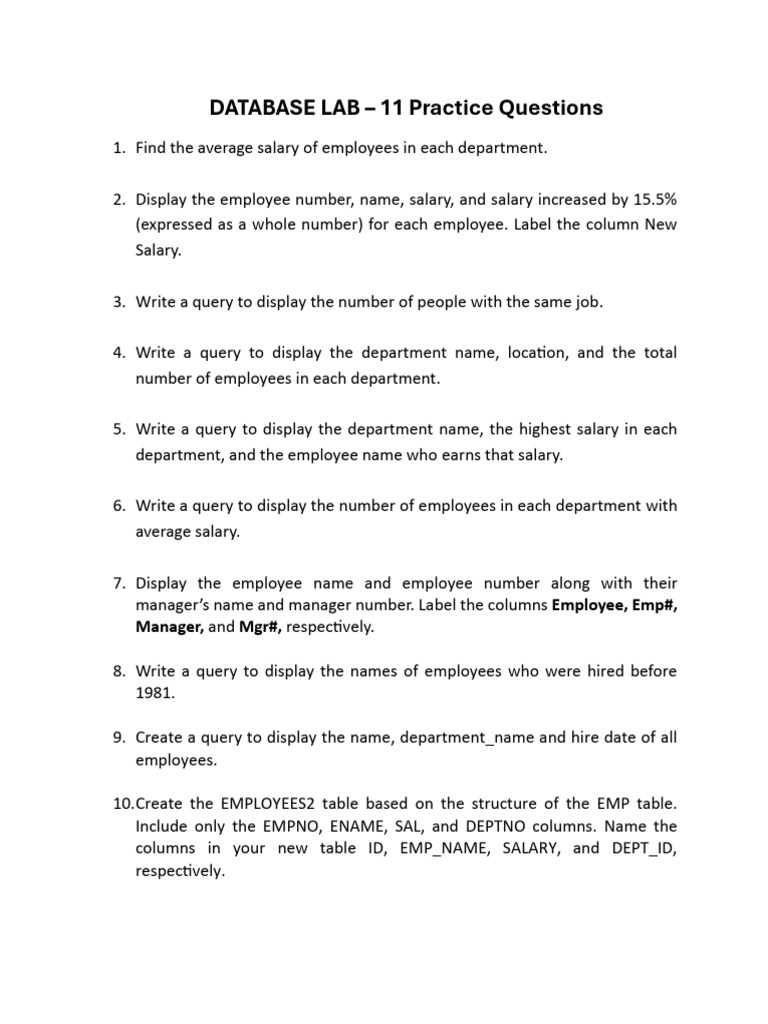 Db Lab 11 Practice Pdf 