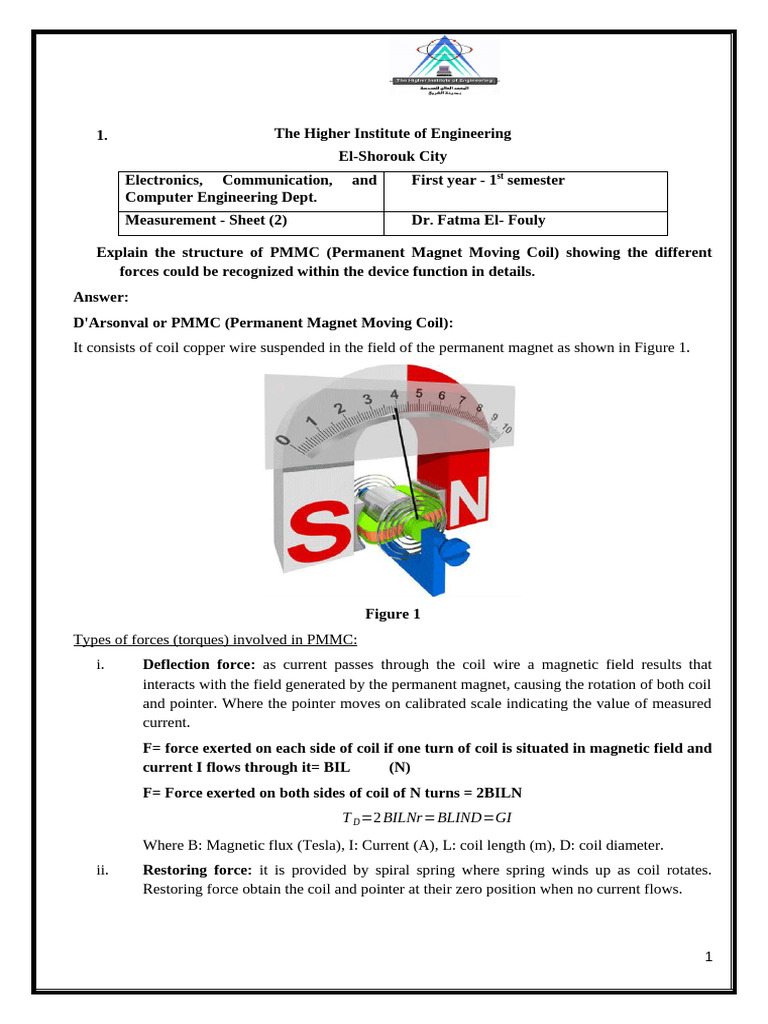 sheet 2 answer | PDF | Physical Quantities | Electrical Engineering sheet 2 answer | PDF | Physical Quantities | Electrical Engineering