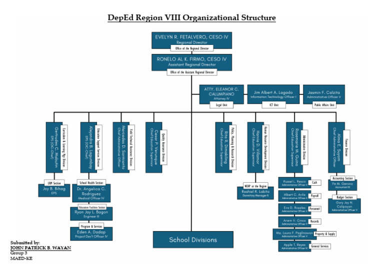 DepEd Region 8 Regional Organizational Structure | PDF