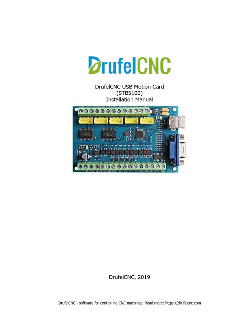 Drufelcnc Usb Motion Card Stb5100 Installation Manual Pdf Installation Computer Programs