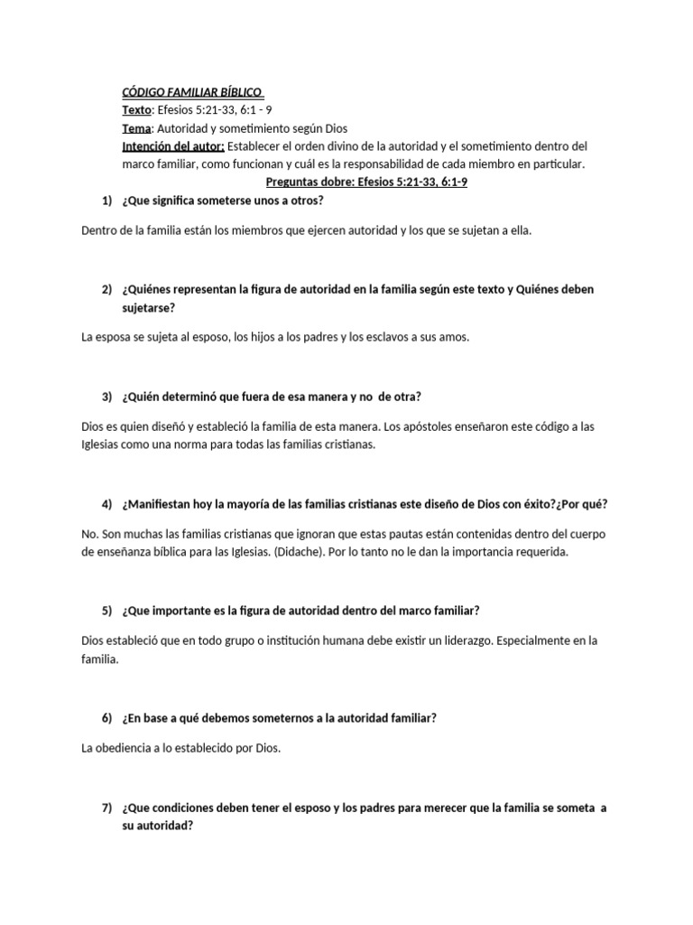 Código Familiar Bíblico | PDF | Cristo (título) | Dios