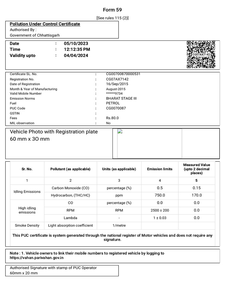 Puc - Parivahan.gov - in Puc Views PucPublicNew - XHTML | PDF | Exhaust ...