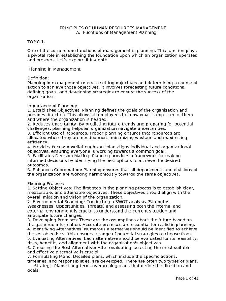 Principles of Human Resources Management Final 2024 2025 | PDF | Goal ...