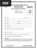 Cricket Player Registration Form | PDF | Government