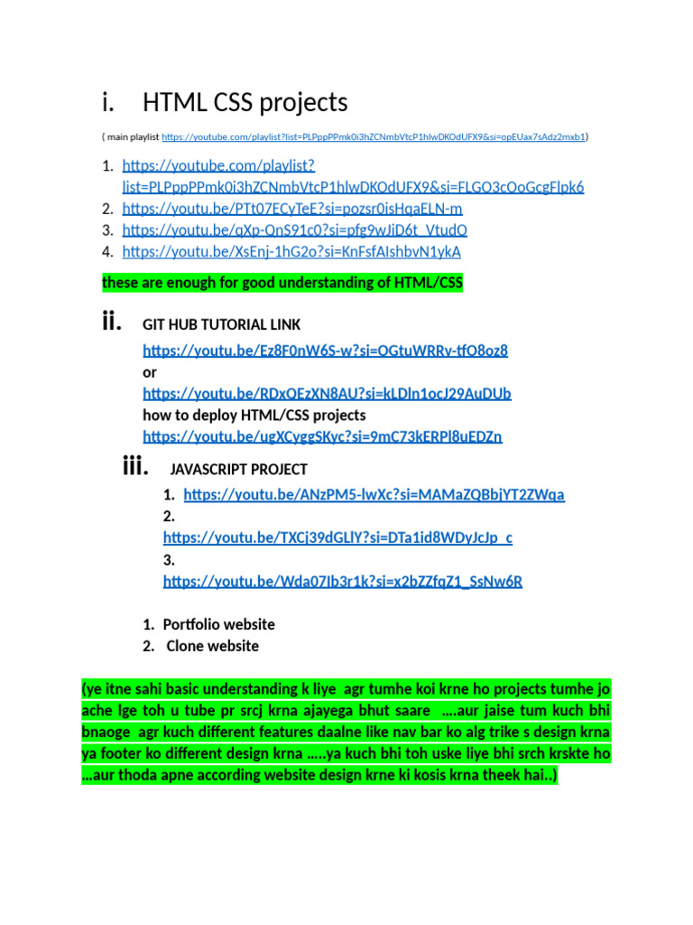 Frontend Projeccts | PDF