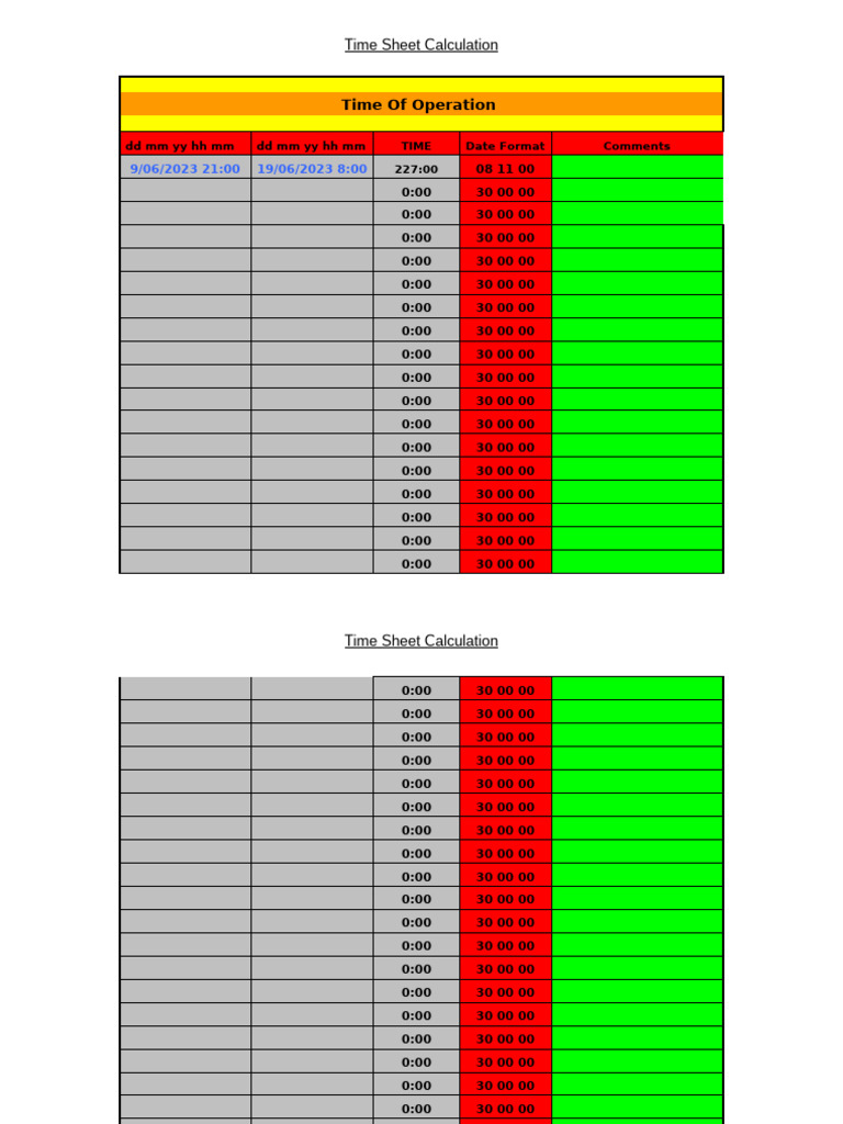 Time of Operation | PDF
