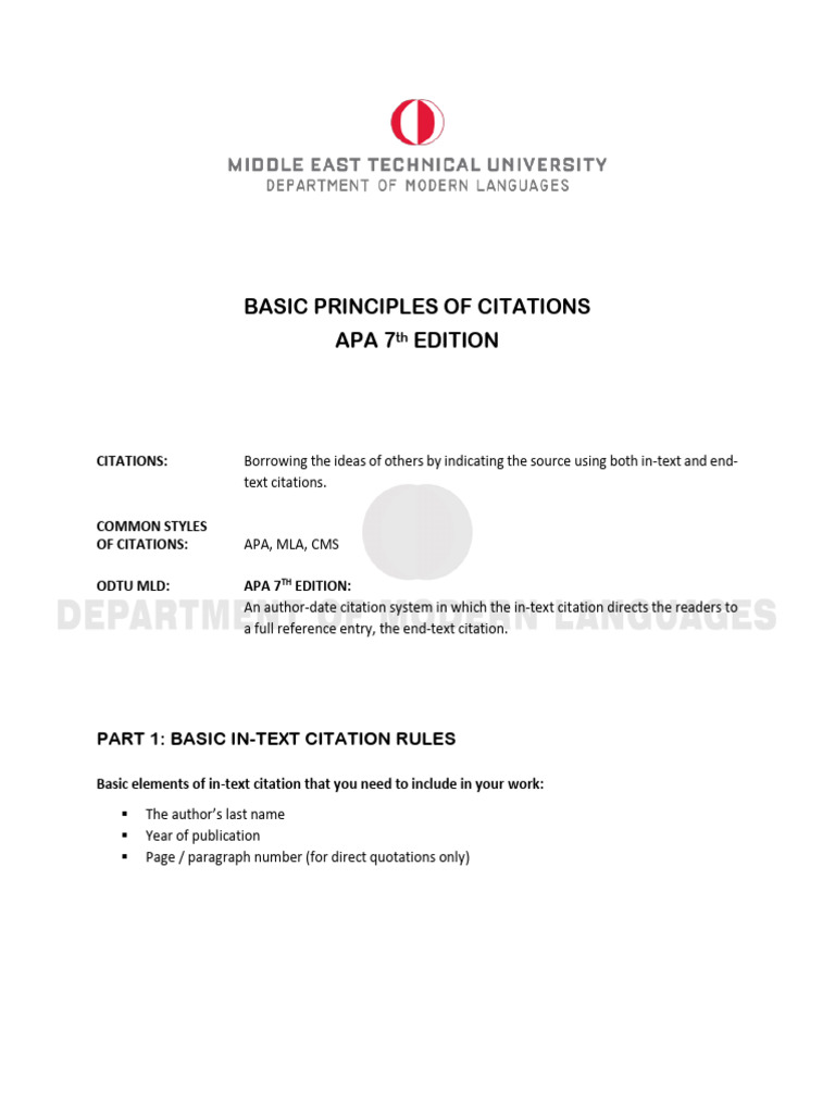 APA 7th Edition Citation Guidelines | PDF | Citation | Ellipsis
