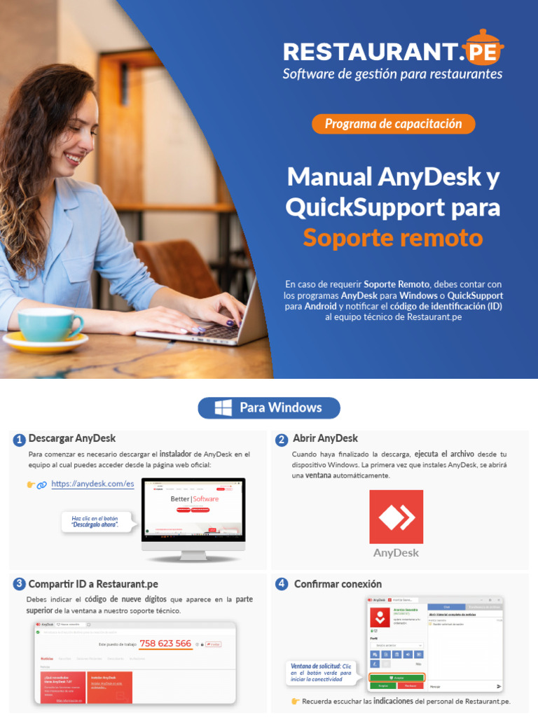 Manual AnyDesk y QuickSupport Restaurant - Pe Versión 2.2 | PDF ...