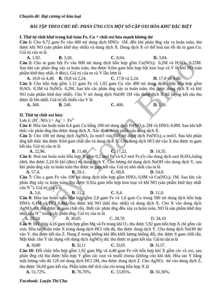 TH T Oxi Hóa KH - 15ban | PDF