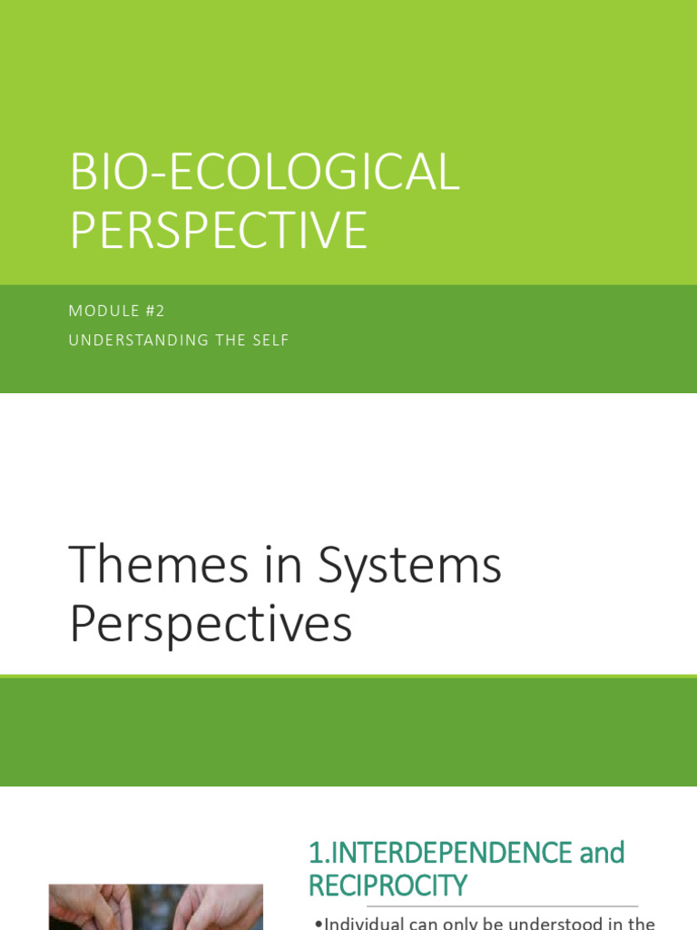 Bio Ecological Perspective | PDF | Psychology | Behavioural Sciences
