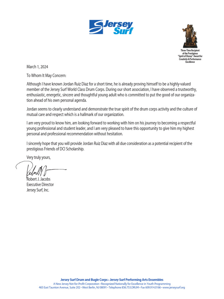 DCI Scholarship Endorsement | PDF