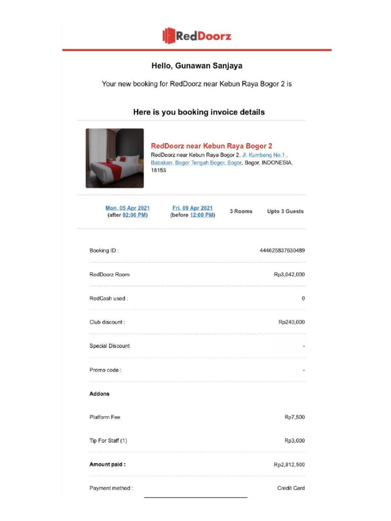 Invoice-Reddoorz Compress | PDF