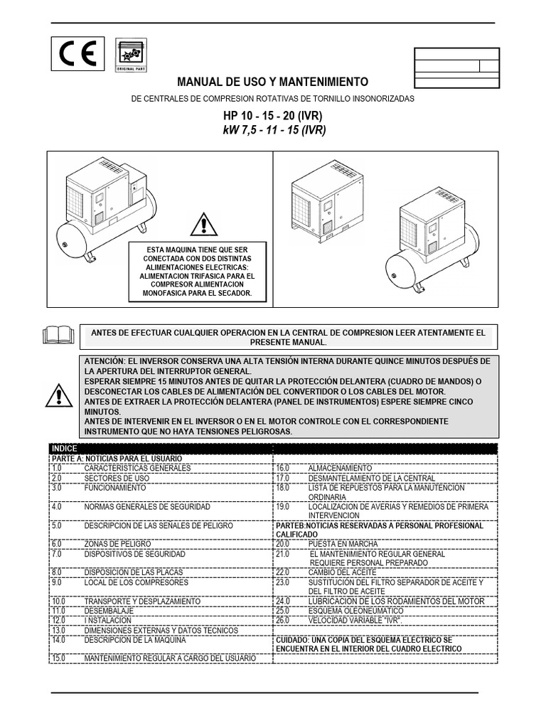 Ceccato_DRA_10-20_IVR_HP_Instruction_Manual_ES_Brendola_9828093008_Ed_00 | PDF | Filtración ...