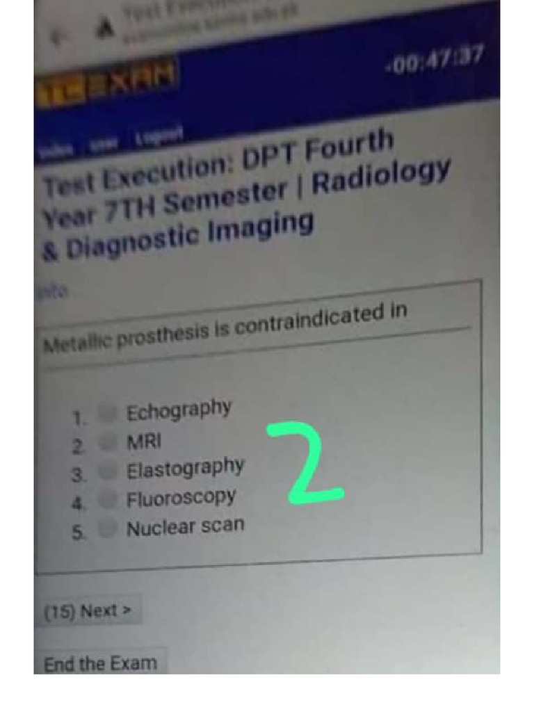 RADIOLOGY 7TH SEM ONLINE BCQS solves | PDF