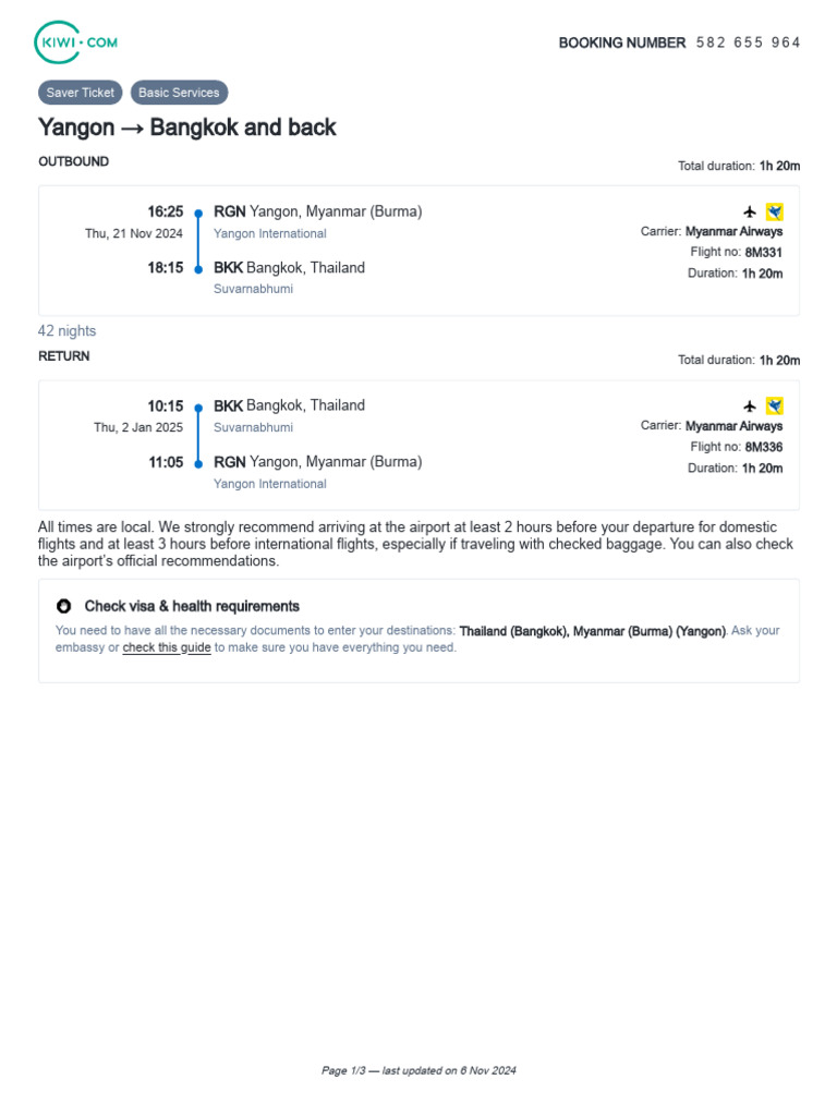 E-ticket | PDF | Aviation | Airlines