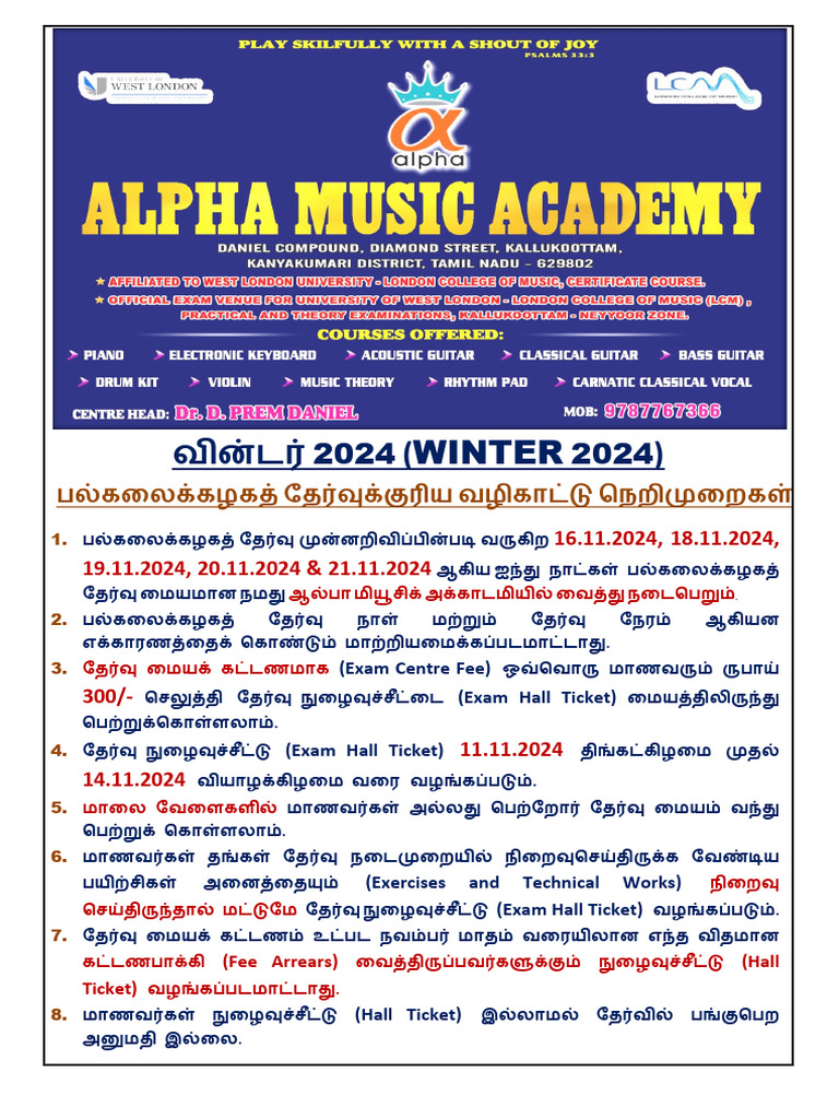6 Instructions Winter 2024 | PDF