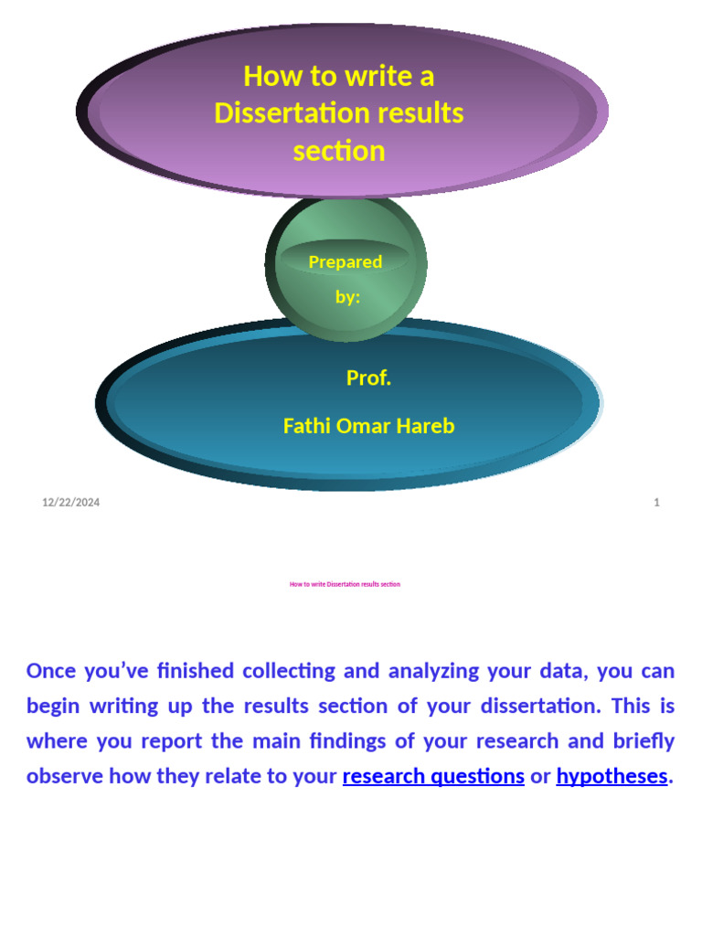 8How to write a Dissertation results section | PDF | Hypothesis ...