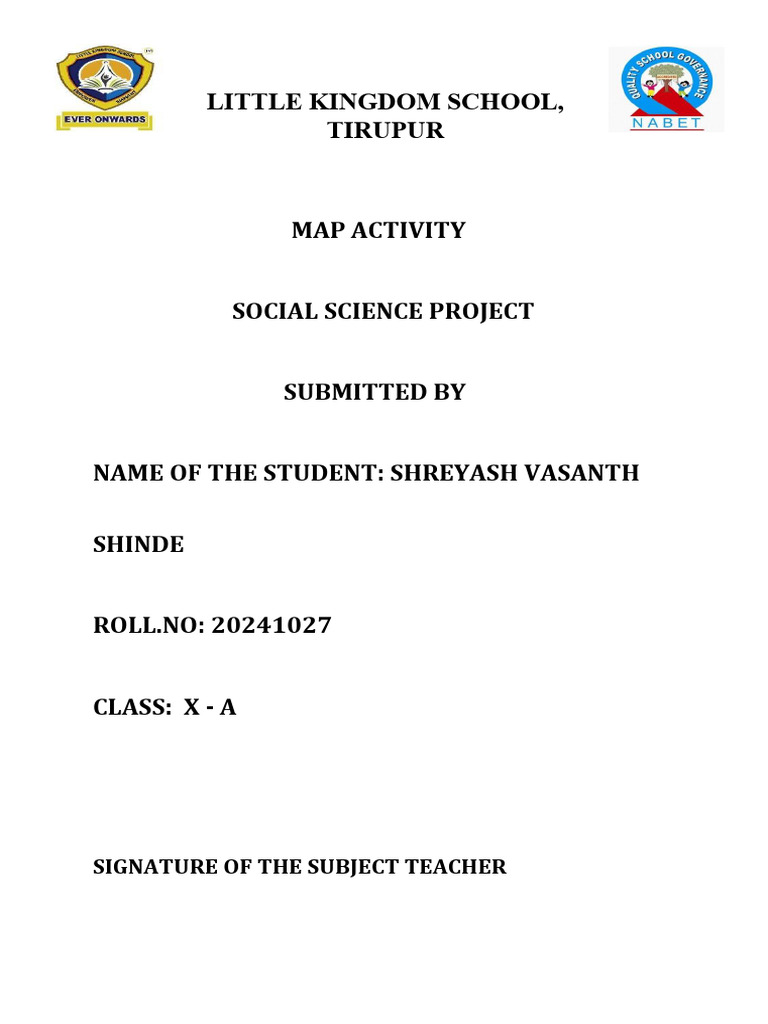 Social Science Project: MMAP Activity | PDF