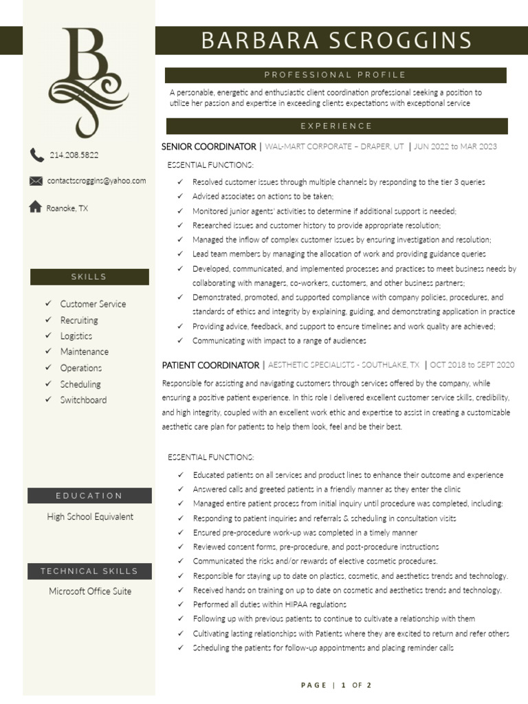 Barbara New Resume | PDF | Teachers