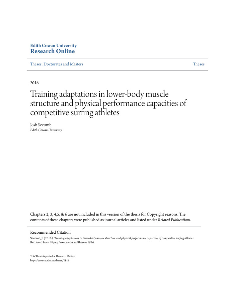 Training Adaptations in Lower-body Muscle Structure and Physical | PDF ...